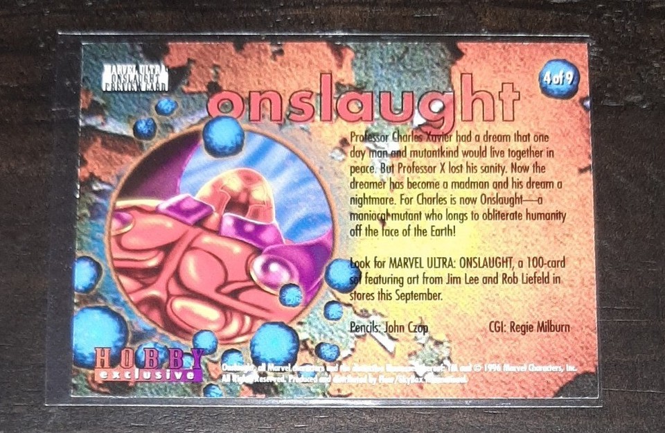 1996 Marvel Ultra Onslaught Hobby Previews #4 Promo Card RARE NM-M | eBay