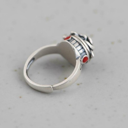 1PC 990 Sterling Silver Rose Flower Blooming Locket Poison Adjustable ...