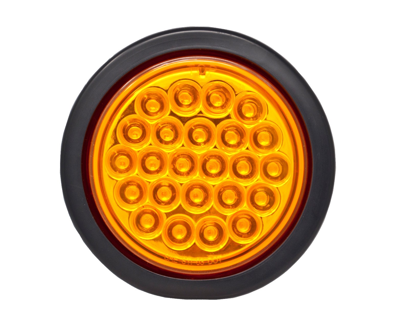 4" Inch Amber 24 LED Round Signal/Side/Tail/Turn Trailer Light Kit ...