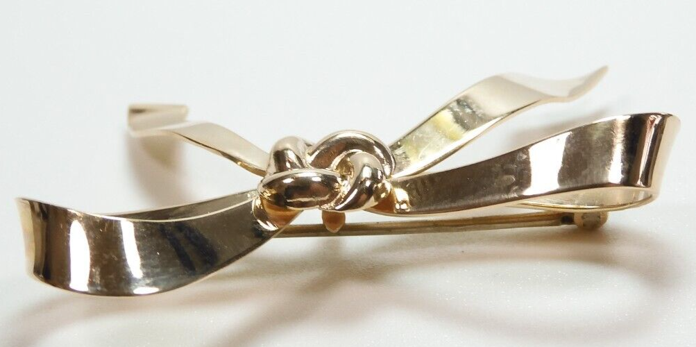 Estate Retro 13KY Love Knot Bow Pin With Hook To Hang Miss Bissy 6.5 ...