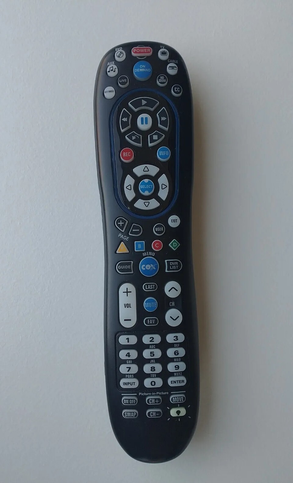 📺 GENIUNE COX UNIVERSAL 4 DEVICE MOTOROLA REMOTE CONTROL MODEL URC-8820 ...