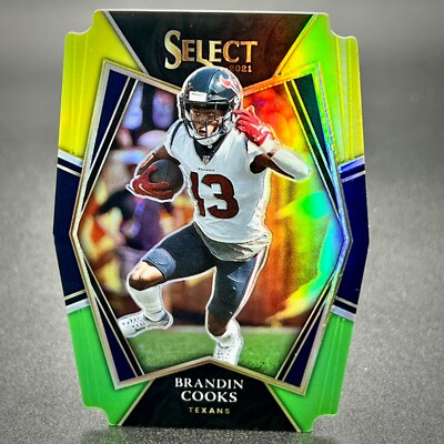 brandon cooks 2021 select green/yellow prizm premier level die cut | eBay