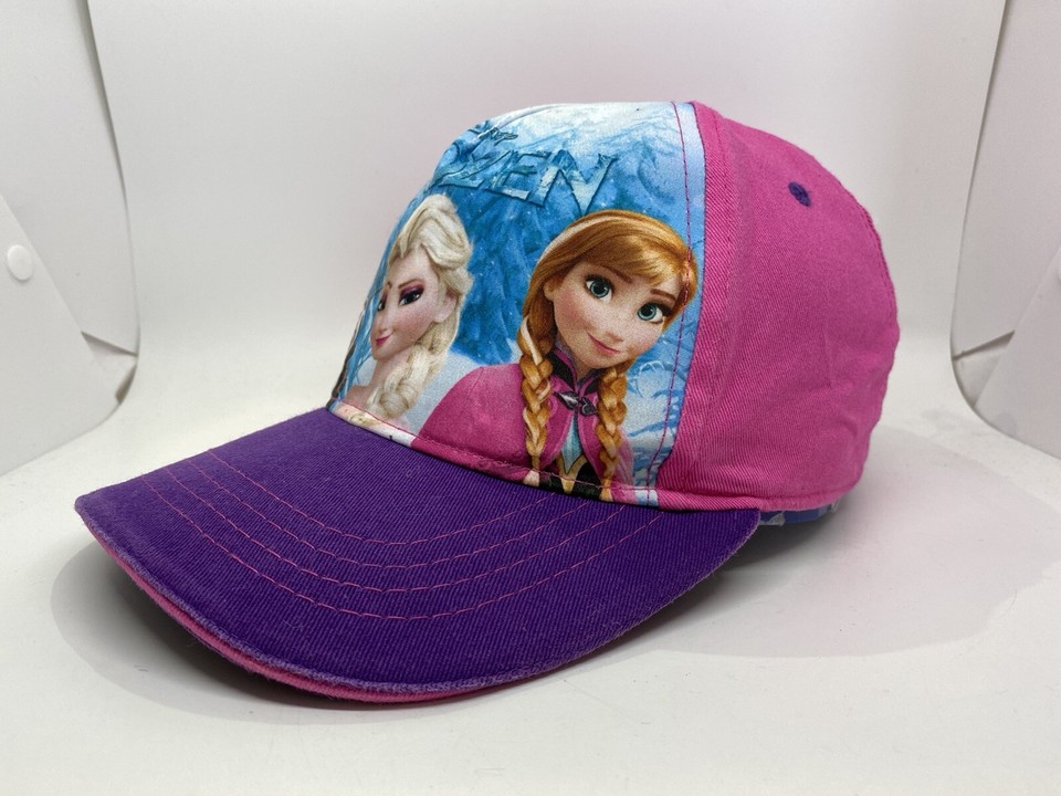 Disney Frozen Cap Hat Girls Adjustable Purple Pink Poly Cotton | eBay
