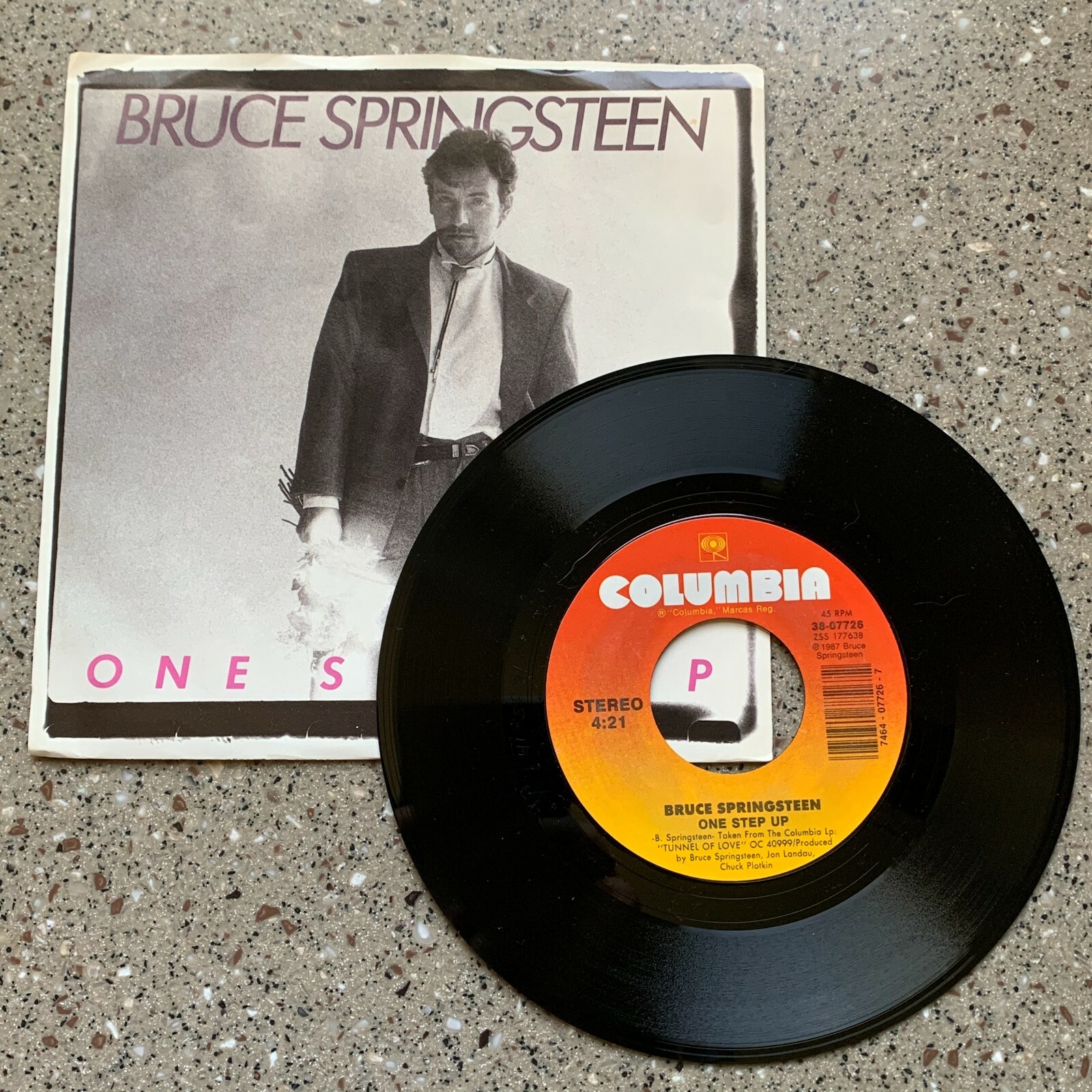Bruce Springsteen One Step Up 7" 45 RPM Vinyl Record E Street Band NJ ...
