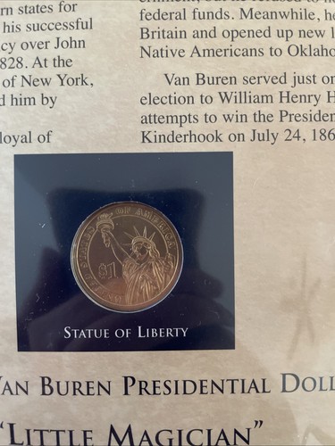 2008 MARTIN VAN BUREN 8th President 1837-1841 PCS Sheet $1 Coins With ...