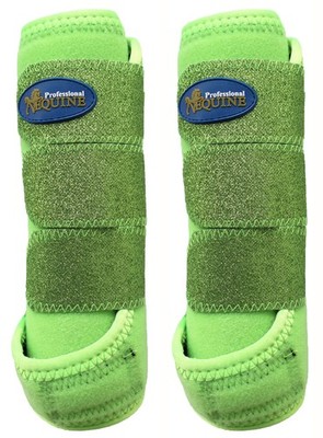 Horse Medium Professional Equine Sports Medicine Splint Boots Glitter Lime 4142A | eBay