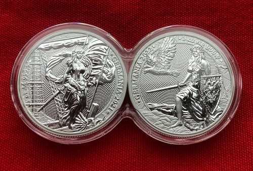Lady Germania 2021 & 2022 Silver BU Rounds in Dual Capsule w/COAs | eBay