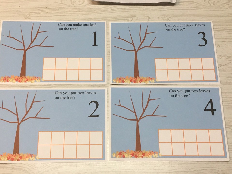 Fall Leaves Count - Dry Erase - Laminated 1-10 Activity Set - Teaching ...