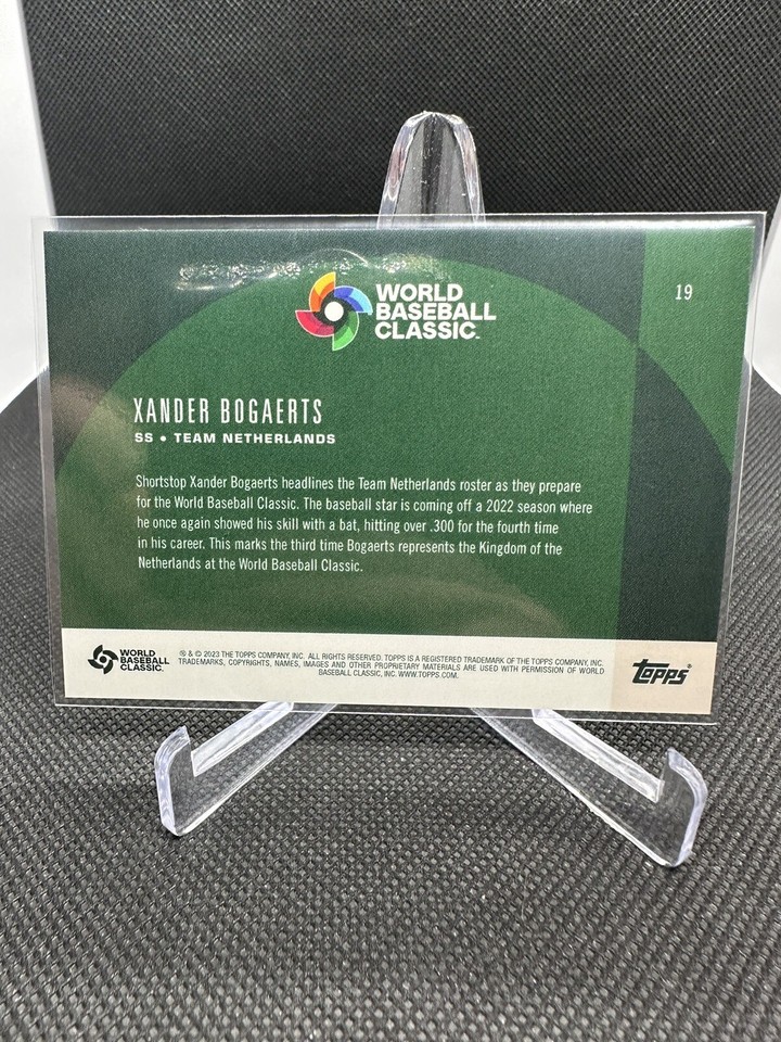 2023 Topps World Baseball Classic Global Stars Xander Bogaerts ...