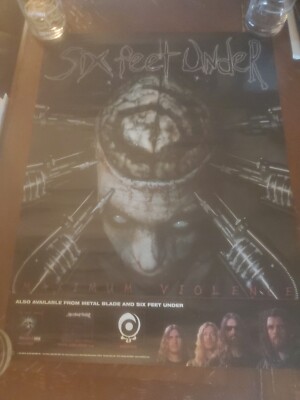 SIX FEET UNDER PROMO POSTER "Maximum Violence"18x24 1999,cannibal ...