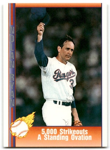 1991 Pacific Nolan Ryan 5,000 Strikeouts A Standing Ovation Texas ...