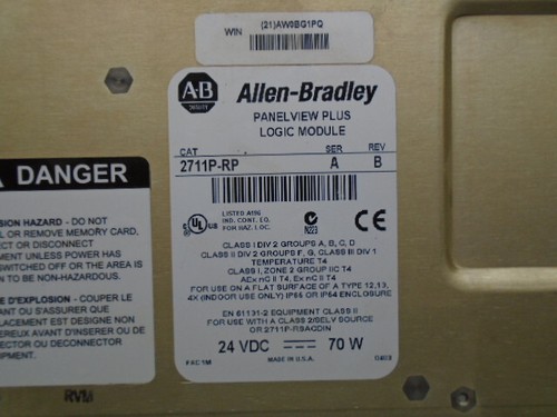 2711P-RP ser A rev B Allen Bradley Panelview Plus Logic Module NEW | eBay