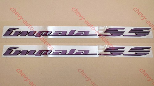 2pcs Cherry Fits 1994-1996 Impala Ss Emblems Rear Quarter Panel 3D ...