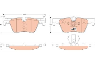 TRW Rear Brake Pads GDB1919 fits BMW 1 Series F20 125i 116i 118i 118d ...