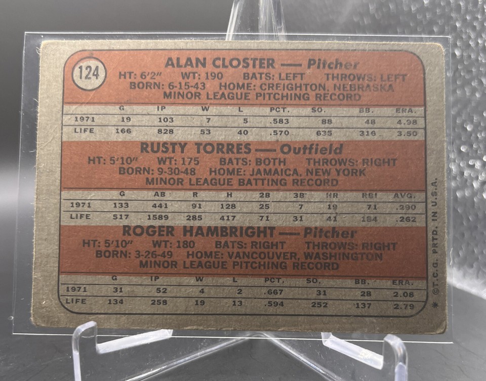 1972 Topps Baseball Card# 124 Yankees Rookie Stars VG (B) | eBay