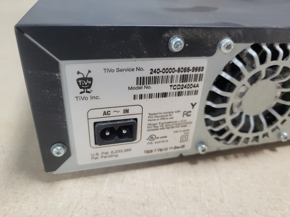 TiVo Series 2 Model TCD24004A 40GB DVR Digital Video Recorder w/ Remote ...
