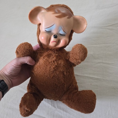 Vintage Knickerbocker? Pouting Brown Plush Teddy Bear Toy | eBay
