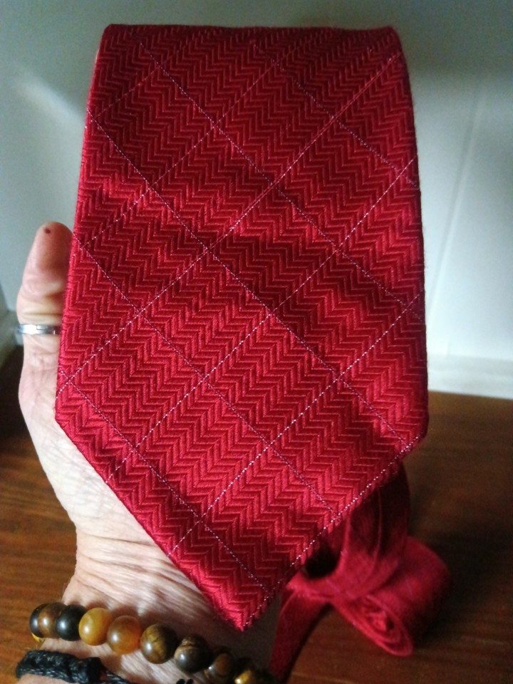 Donald J Trump Signature Collection 100% Silk Mens Red Geometric Design ...