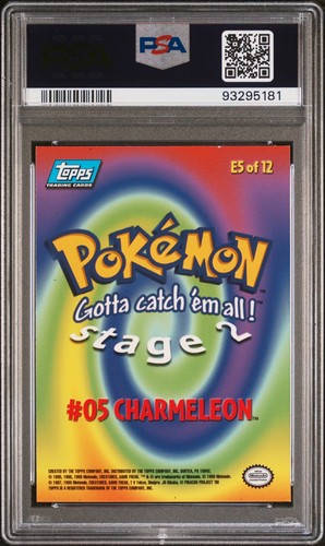 1999 TOPPS POKEMON THE MOVIE EDT #E5 CHARMELEON #5 PSA 10 | eBay