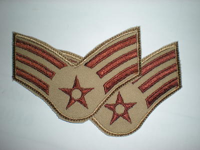 USAF DESERT DCU SGT RANK -FULL SIZE-1 PAIR- CUT EDGED | eBay