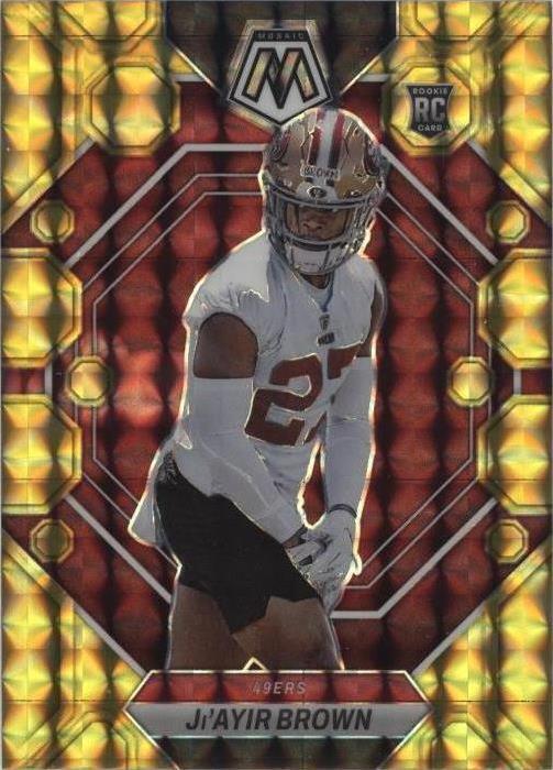 2023 Panini Mosaic - Rookies Ji'Ayir Brown #334 Reactive Yellow Mosaic ...