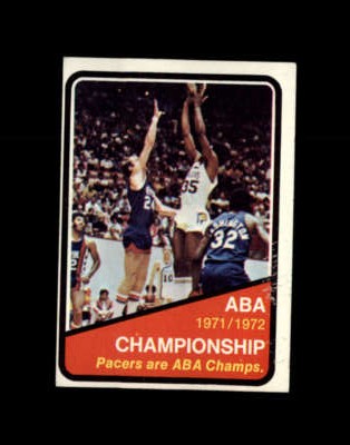 1972 Topps Basketball #247 ABA Champs: Pacers STARX 4 VG/EX (LS806200 ...