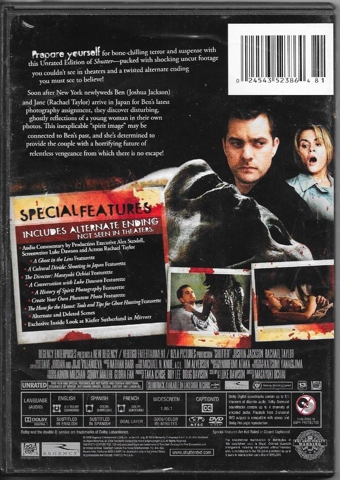 Shutter (DVD, 2009, Unrated Edition, Widescreen) UNUSED. 24543523864| eBay