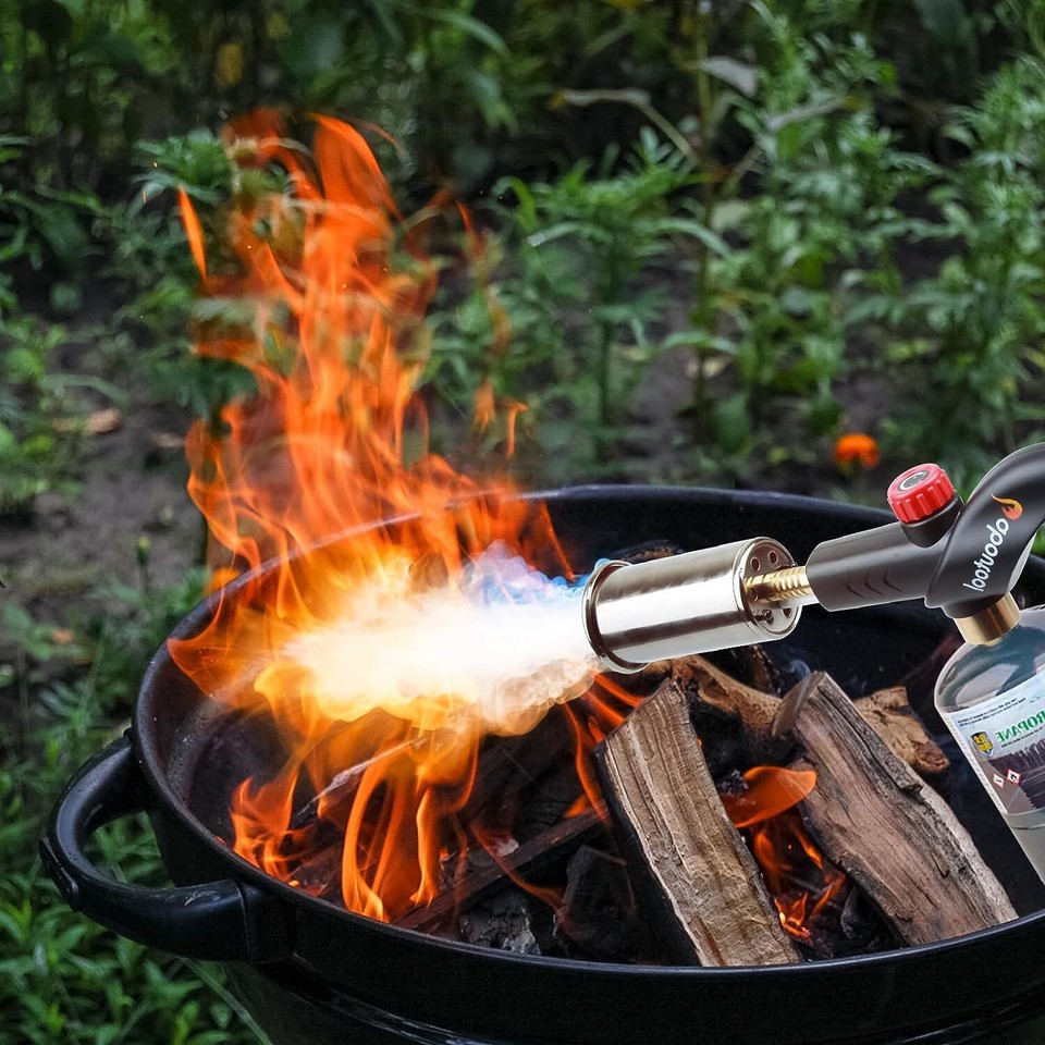 Propane Torch Gun Charcoal Starter Camp Grill Torch Outdoor Flame ...