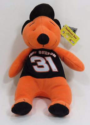 NASCAR #31 Jeff Burton Accelerator Bear 13" Plush Stuffed Animal New w ...