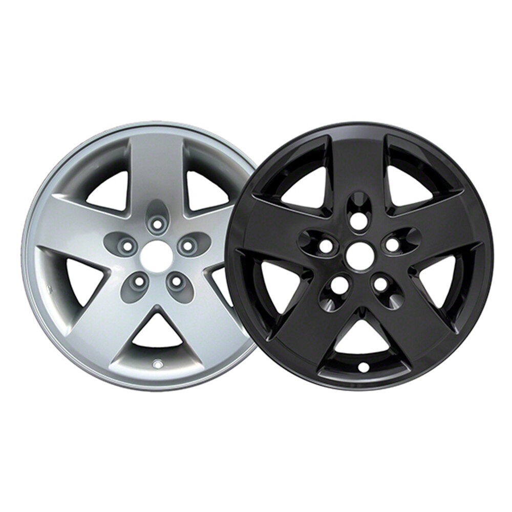 Set of 4 Gloss Black 5 Spoke 17" Wheel Skins for 2007-2018 Jeep ...