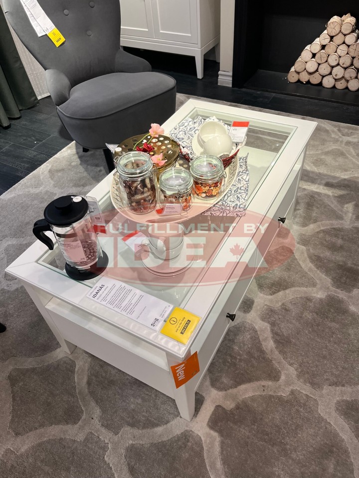 Brand New IKEA IDANAS White Coffee Table 107X55 Cm (42 1/8X21 5/8 ...
