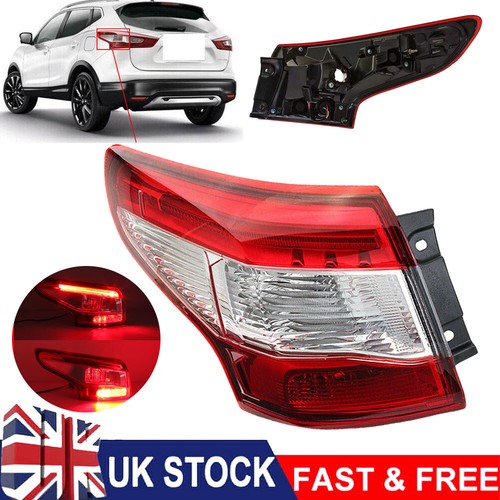 Left N/S Outer Rear Tail Light Brake Lamp For Nissan Qashqai MK2 J11 ...