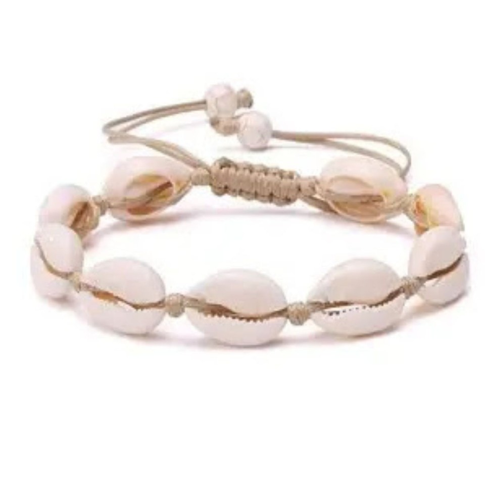 Cowrie Shell Bracelet | Beach Handmade, Adjustable, Cowrie Shell, Ankle ...
