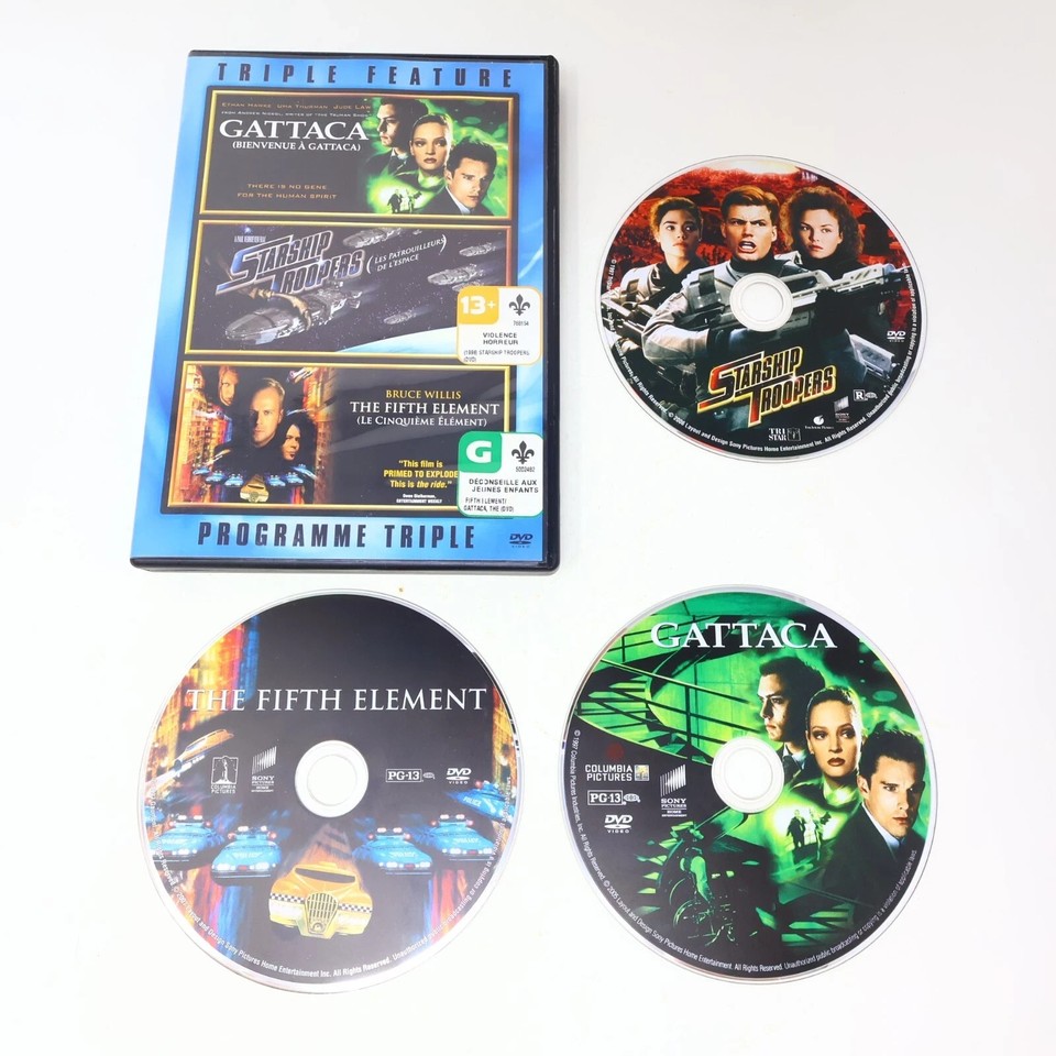 Gattaca / Starship Troopers / Fifth Element - Triple Feature | eBay