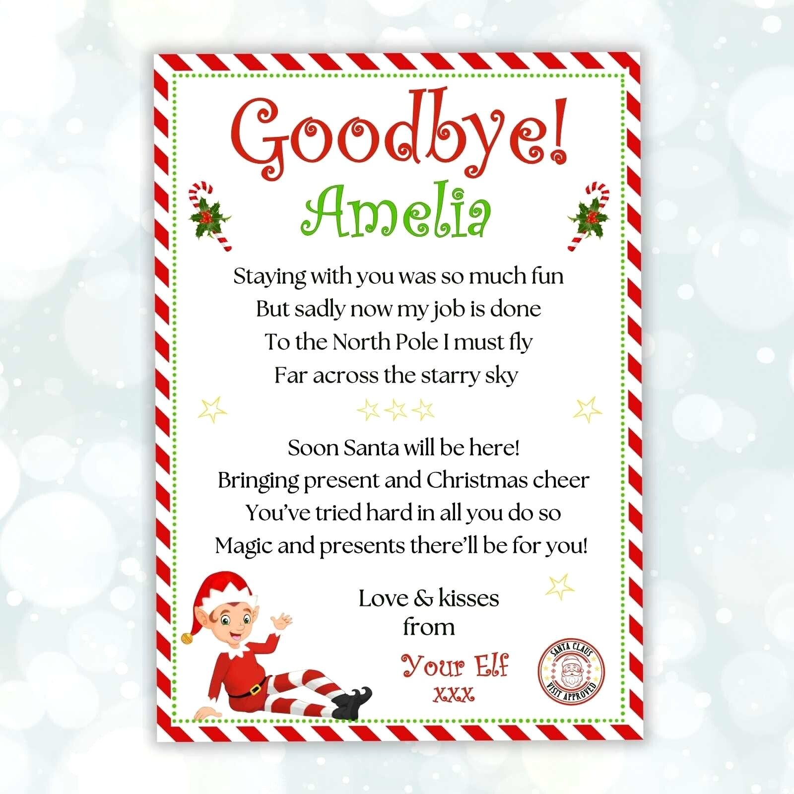 Personalised Elf letter Set, Elf Arrival Accessories, I'm or We're Back ...