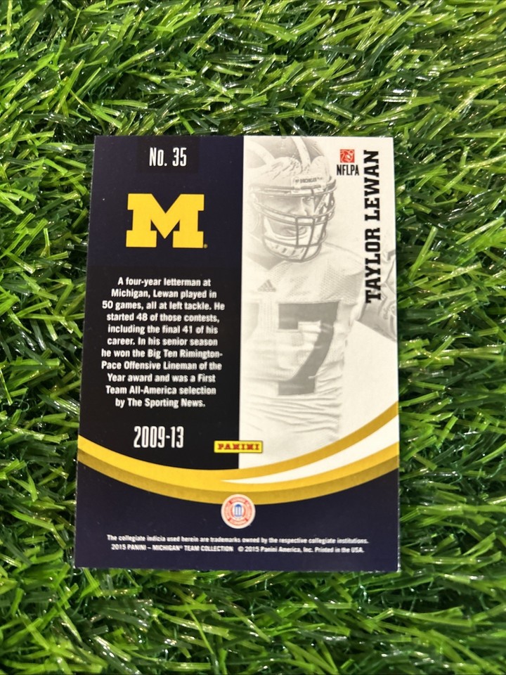 2015 Panini Collegiate Taylor Lewan University Of Michigan Wolverines ...