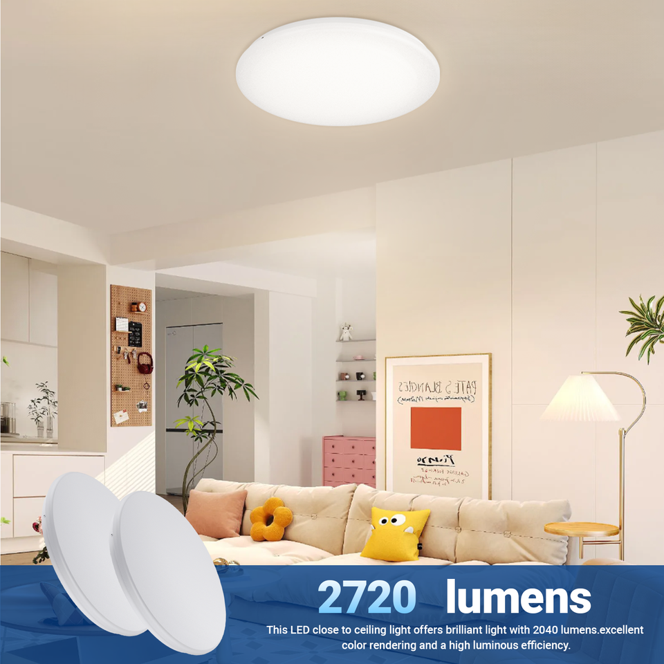 2 PACK 3CCT Bright LED Ceiling Light Panel Down Lights Kitchen Bedroom ...