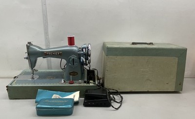 Vintage Premier DeLuxe 100 Sewing Machine Atomic Teal w/ Case ...