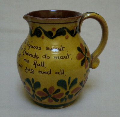 Devon/Torquay Ware: Aller Vale Pottery "Kerswell Daisy" Motto Ware JUG ...