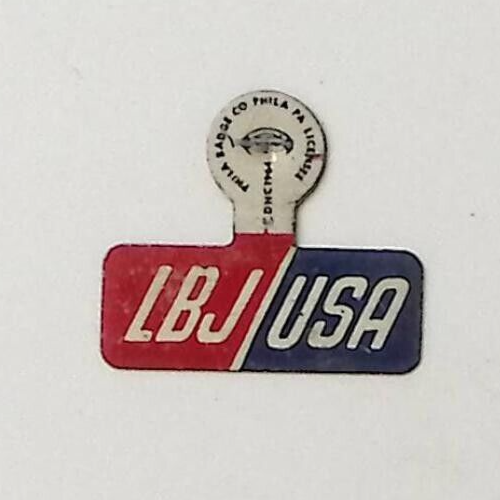 1960 LBJ PRESIDENTIAL CAMPAIGN TAB PIN PINBACK BUTTON LBJ/USA LYNDON ...