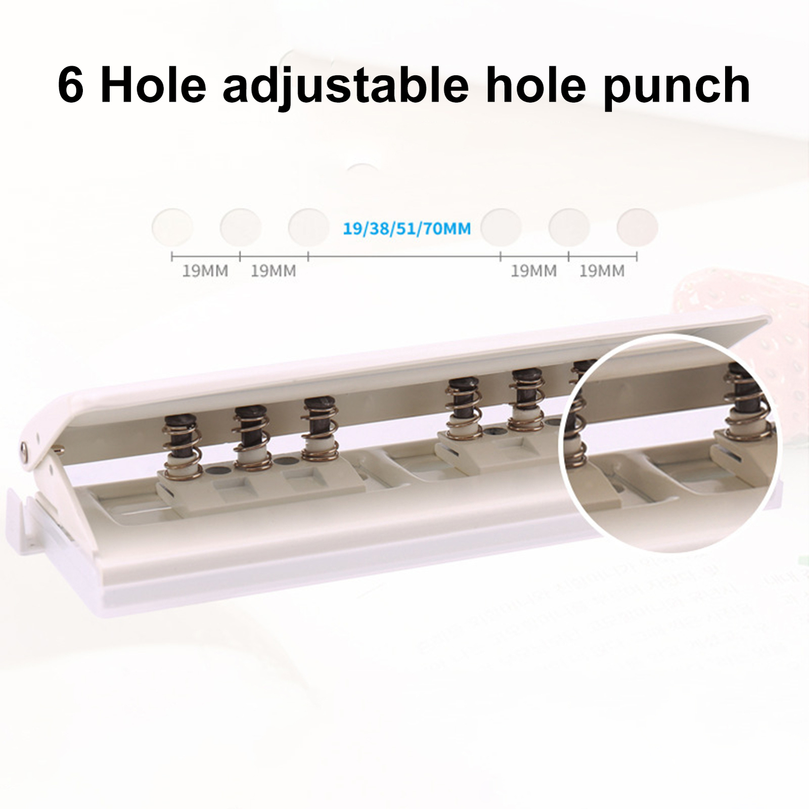 Loose-leaf Binding Puncher Sharp Blade Labor-saving Standard Punch 6 ...