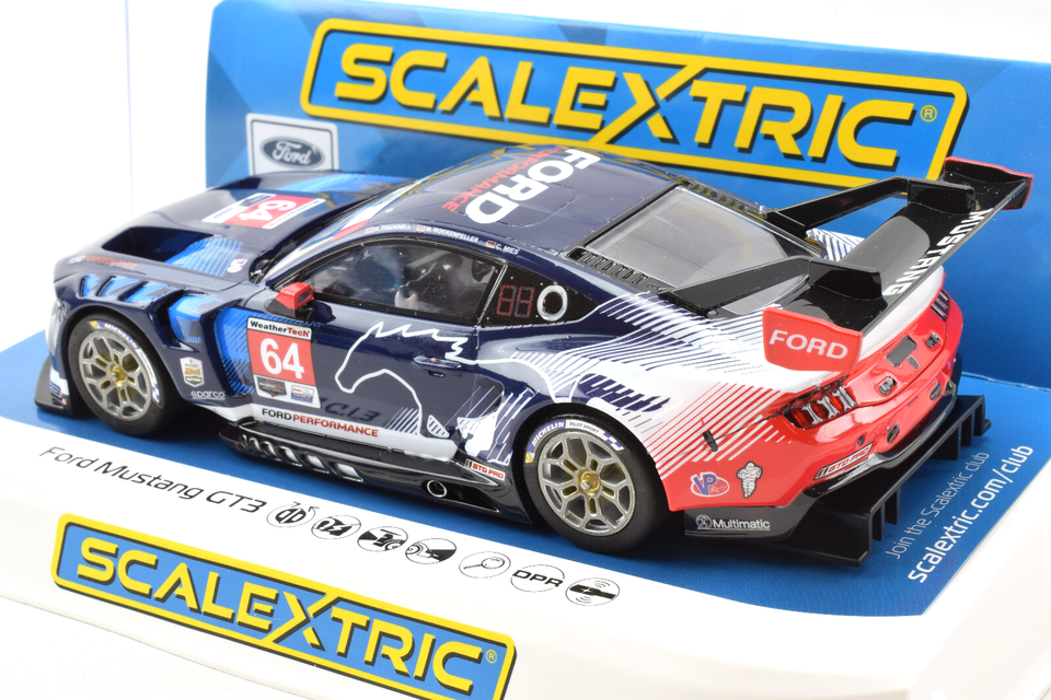 Scalextric "Multimatic" Ford Mustang GT3 DPR W/ Lights 1/32 Scale Slot ...