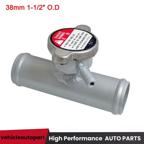1-1/2" 38mm Radiator Hose Filler Neck Aluminum Inline 45 Degrees W/ Cap ...