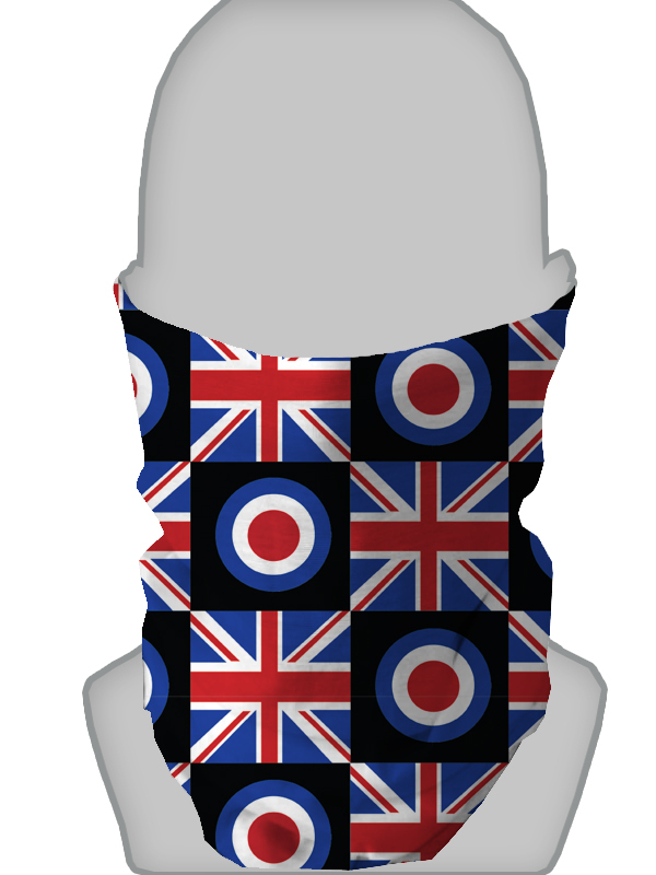 MOD Target Union Jack Design Neck Warmer neck Tube Biker Snood | eBay
