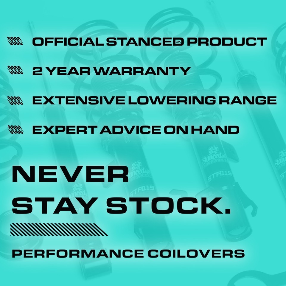 Ford Fiesta Mk8 Coilovers Stanced UK Suspension Kit Incl. 1.5 ST 2017 ...