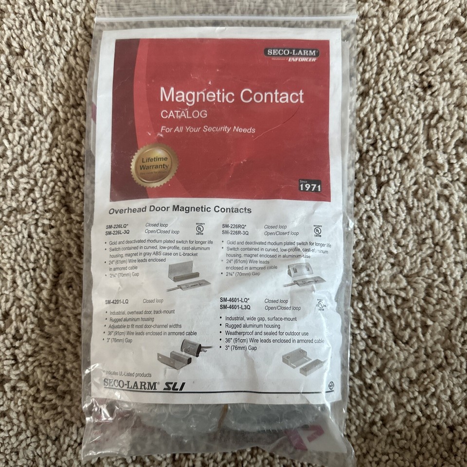 Seco-Larm Enforcer SM-226L-3Q Overhead Door-Mount L Bracket Magnetic ...