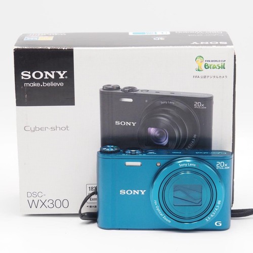 Sony Cyber-shot DSC-WX300 Compact Digital Camera 18.2MP 20x Blue with ...