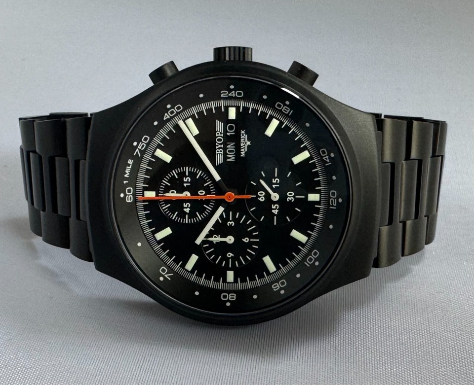 BYOP Maverick Pilot Chronograph Watch AR Sapphire BGW9 | eBay