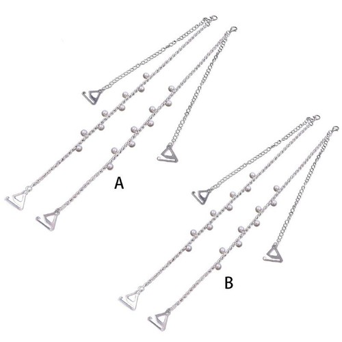 Ladies Decorative Bra Straps Imitation Beading Invisible Braid Metal ...