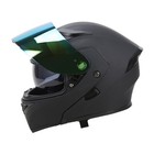 New LED Light Helmet Flip Up Full Face Dual Visor Racing DOT Motorcycle ...